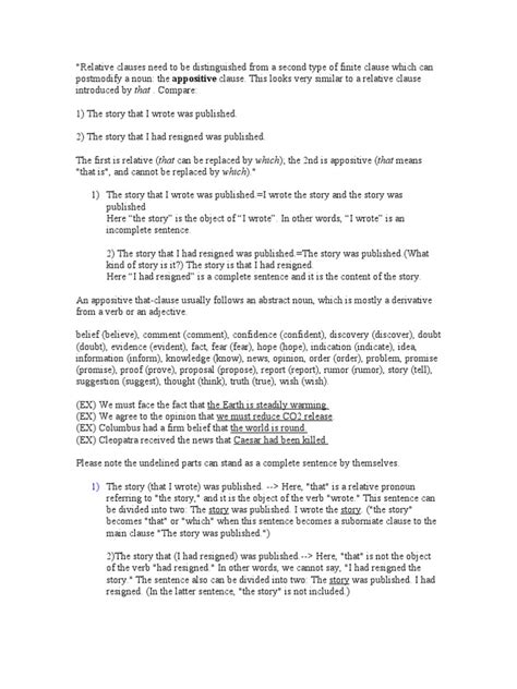 Relative Vs Appositive Clause Pdf Adjective Clause
