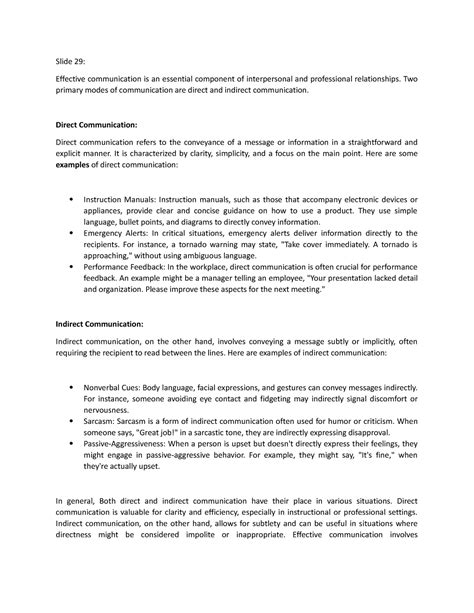 Script For Report Slide 29 Effective Communication Is An Essential Component Of Interpersonal