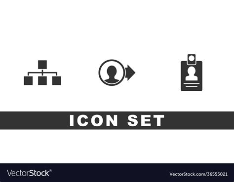 Set Hierarchy Organogram Chart Create Account Vector Image