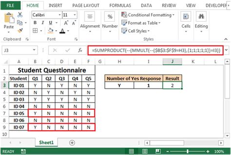 Counting The Number Of Yes Responses In A Babe Questionnaire In
