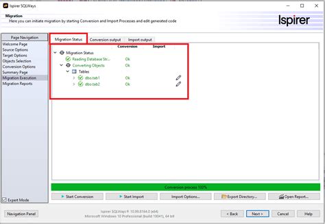 Ispirer Toolkit Migration Status Manipulations Ispirer Knowledge Base