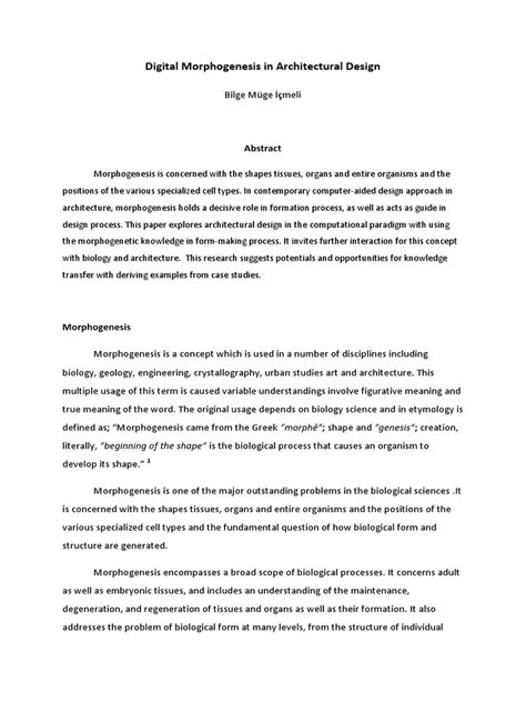 Digital Morphogenesis In Architectural D Download Free Pdf Morphogenesis Cell Growth
