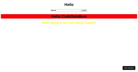 React Demo Codesandbox React Demo Codesandbox