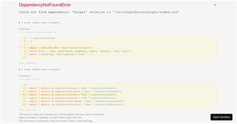 Reactjs Social Login Codesandbox