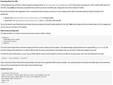 Solved Extracting Data From Xml In This Assignment You Will