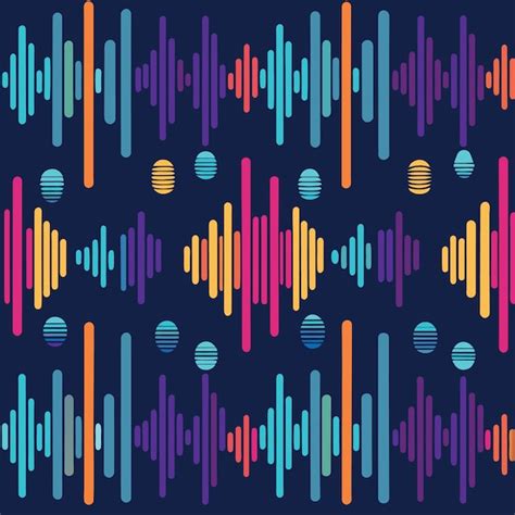 Seamless Sound Waveform Pattern For Music Player Podcasts Video Editor