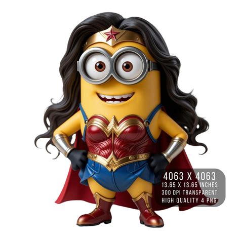 4 Png Minion X Superhero Fan Art Digital Design Png File For