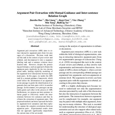 Argument Pair Extraction With Mutual Guidance And Inter Sentence