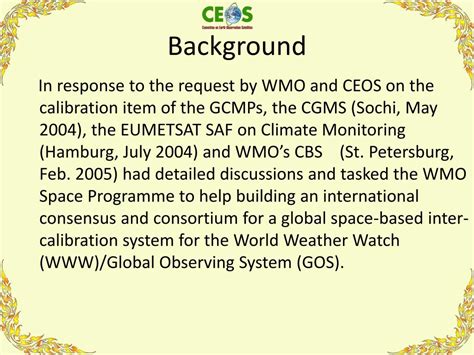 Ppt Global Space Based Inter Calibration System Powerpoint Presentation Id 3397237