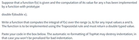 Solved Suppose That A Function Fx ﻿is Given And The