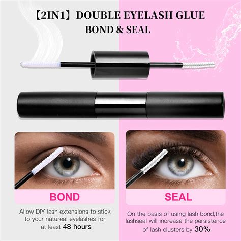 Private Label Lash Cluster Kit Segment Lash Extensions Print Logo Double Eyelash Glue Bond And