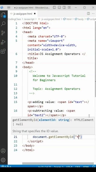 What Are Js Assignment Operator Javascript Basics Fyp Foryou