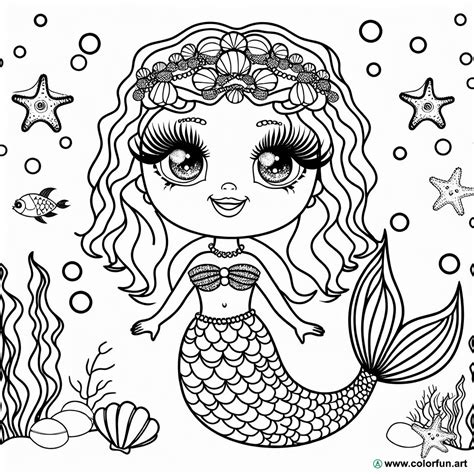 Coloriage De Poupée Lol Sirène à Télécharger Ou à Imprimer Gratuitement