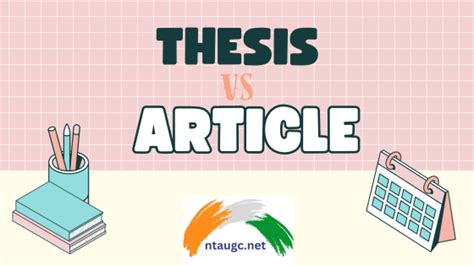 Difference Between A Thesis And An Article