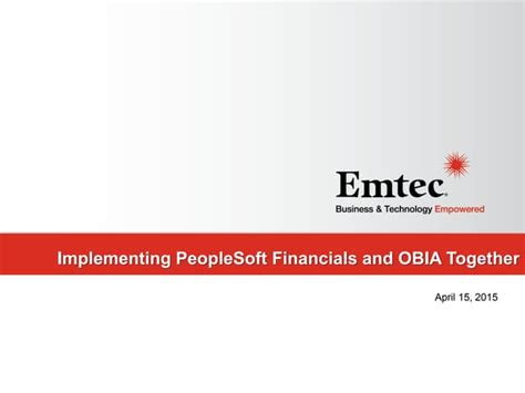 Implementing Peoplesoft Financials And Obia Together Pdf