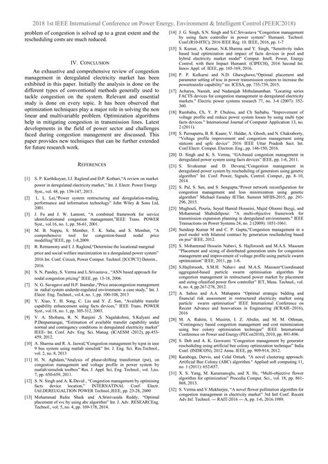 Congestion Management Approaches In Deregulated Electricity Market A Comprehensive Review Of