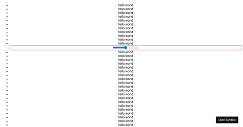Input Range Scroll Codesandbox