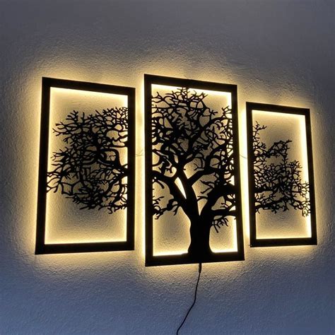 Led Light Tree Of Life Tree Of Life Metal Wall Decor Tree Of Life Led Sign Tree Of Life Wall