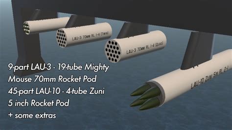 Simpleplanes Custom Rocket Pods Lau 10 Zuni Lau 3 19 Tube 70mm And Else Low Part