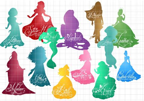 Disney Princess Silhouette Printables