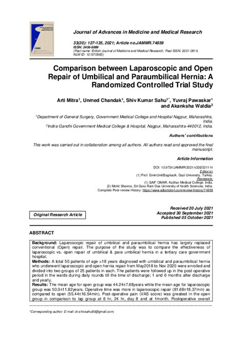 Pdf Comparison Between Laparoscopic And Open Repair For Perforated Peptic Ulcer A