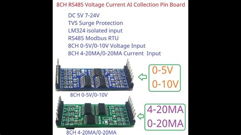 N4vig08 8ai 0 5v 0 10v 4 20ma 0 20ma Voltage Current Collector Adc Rs485 Modbus Rtu Analog