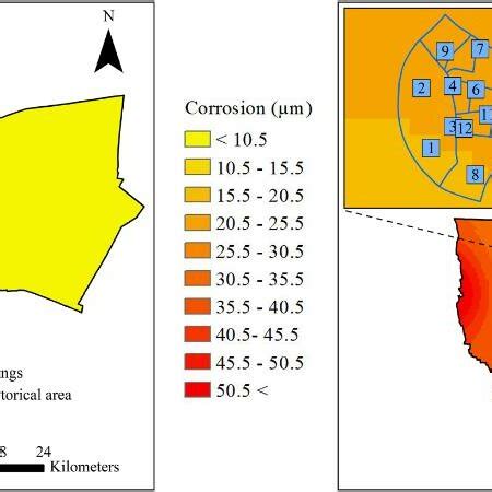 Corrosion Of Copper In The Study Area In Left And Right Download Scientific Diagram