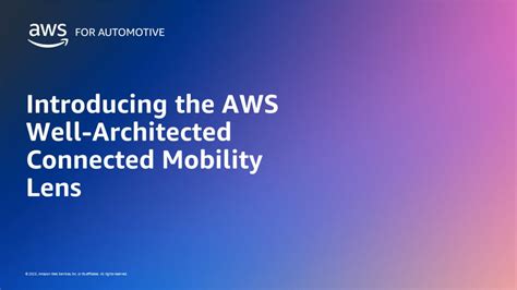 Mohammed Abuzaid On Linkedin Introducing The Aws Well Architected Connected Mobility Lens