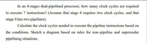 calculate the clock cycles needed to execute the