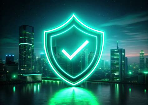Night Security Checkmark Protecting Data Integrity System Security And