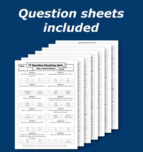 Atomic Structure Quiz GCSE Powerpoint Sheets Rocketsheets Co Uk