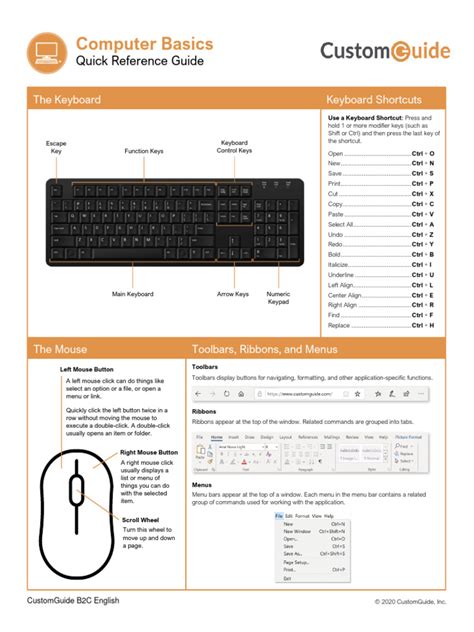 Computer Basics Quick Reference Pdf