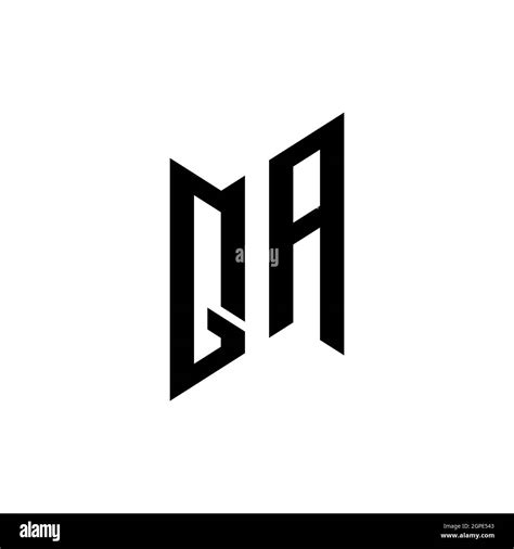 QA Monogram Geometric Shape Style Template Monogram Initial Design Vector Isolated On White
