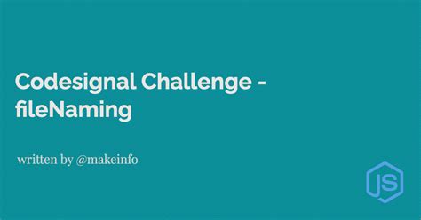 Codesignal Challenge Filenaming