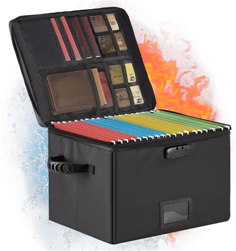 Fireproof Document Box Fireproof File Box With Lock Collapsible File