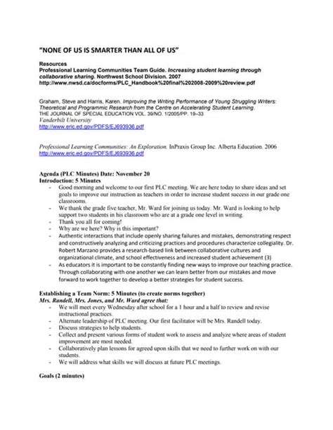 Professional Learning Communities Ppt