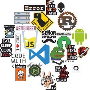 Yuckquee Coding Programming Laptop Stickers For Laptops Car Motorcycle Pcs Vinyl Laptop