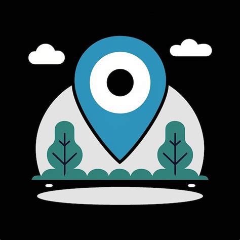 Premium Vector A Blue And White Map Of A Target With A Blue Dot In The Middle