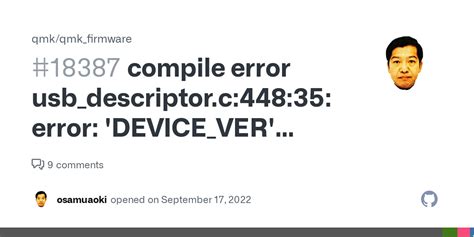Compile Error Usbdescriptorc44835 Error Devicever Undeclared · Issue 18387 · Qmkqmk