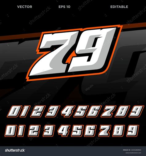 Race Car Number Fonts