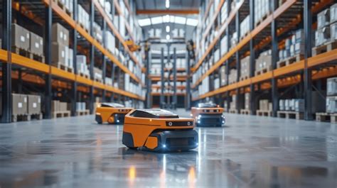 premium photo industrial robot inspecting products for quality