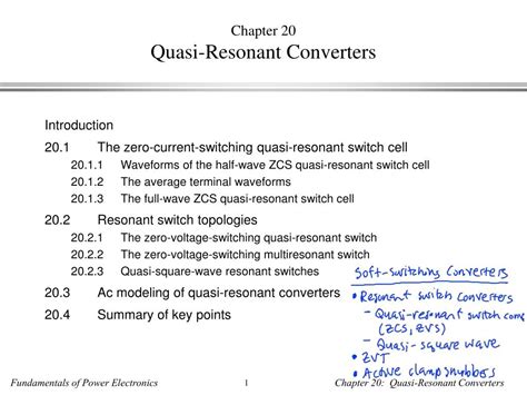 Ppt Chapter 20 Quasi Resonant Converters Powerpoint Presentation Free Download Id 392199