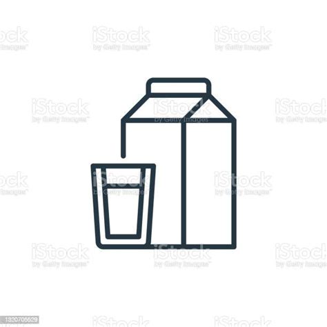 음식과 음료 알레르기 개념에서 우유 아이콘 벡터 우유 편집 가능한 스트로크의 얇은 선 그림 웹 및 모바일 앱 로고 인쇄 미디어에 사용하기 위한 우유 선형 기호 0명에 대한