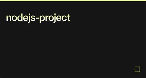 Nodejs Project Codesandbox