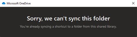Fix “sorry We Cant Sync This Folder Youre Already Syncing A