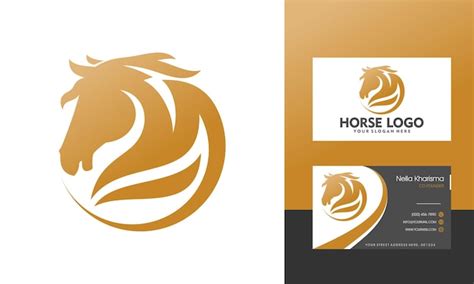 멋진 말 종마 로고 벡터 템플릿 프리미엄 벡터