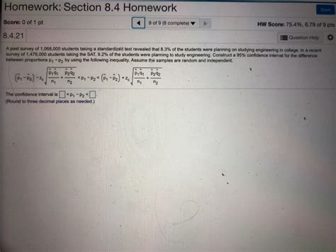 Solved Homework Section 8 4 Homework Score 0 Of 1 Pt