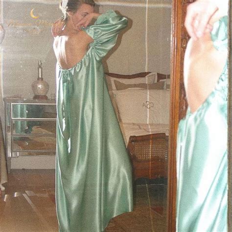 Vintage Satin Silk Nightgown Adjustable Bridal Lingerie Handmade