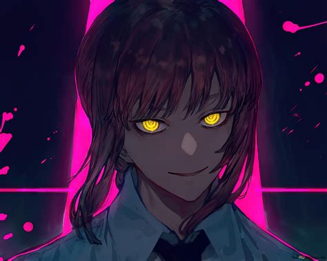 Makima From Chainsaw Man Anime Art 4k Wallpaper Download