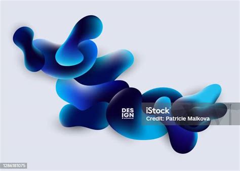 다채로운 유체 그라데이션 모양과 기하학적 요소 액체 디자인 흐르는 추상적 기하학적 모양 구성 그라데이션 메시로 만든 벡터 질량벡터 추상적 배경 0명에 대한 스톡 벡터 아트